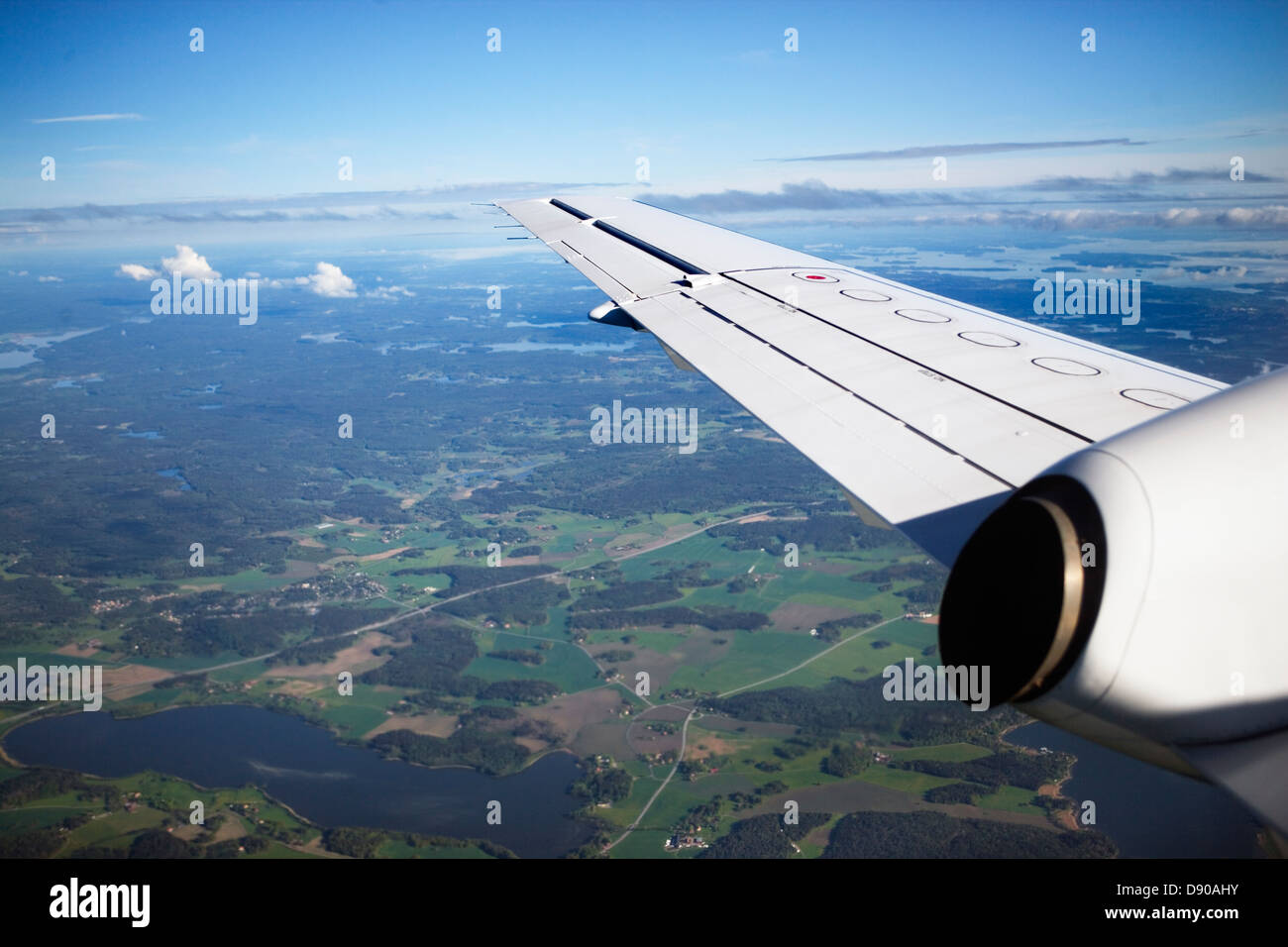 The view from an aeroplane Stock Photo - Alamy