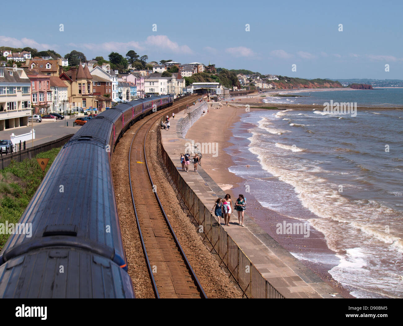 Train along the coastal route, Dawlish, Devon, UK 2013 Stock Photo - Alamy