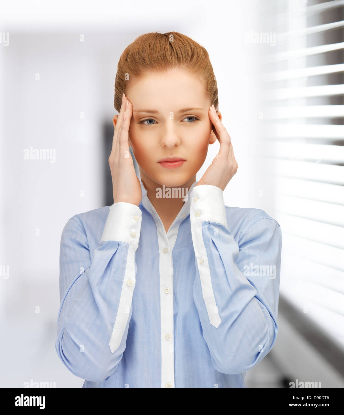 Dramatic stressed office woman hi-res stock photography and images - Alamy