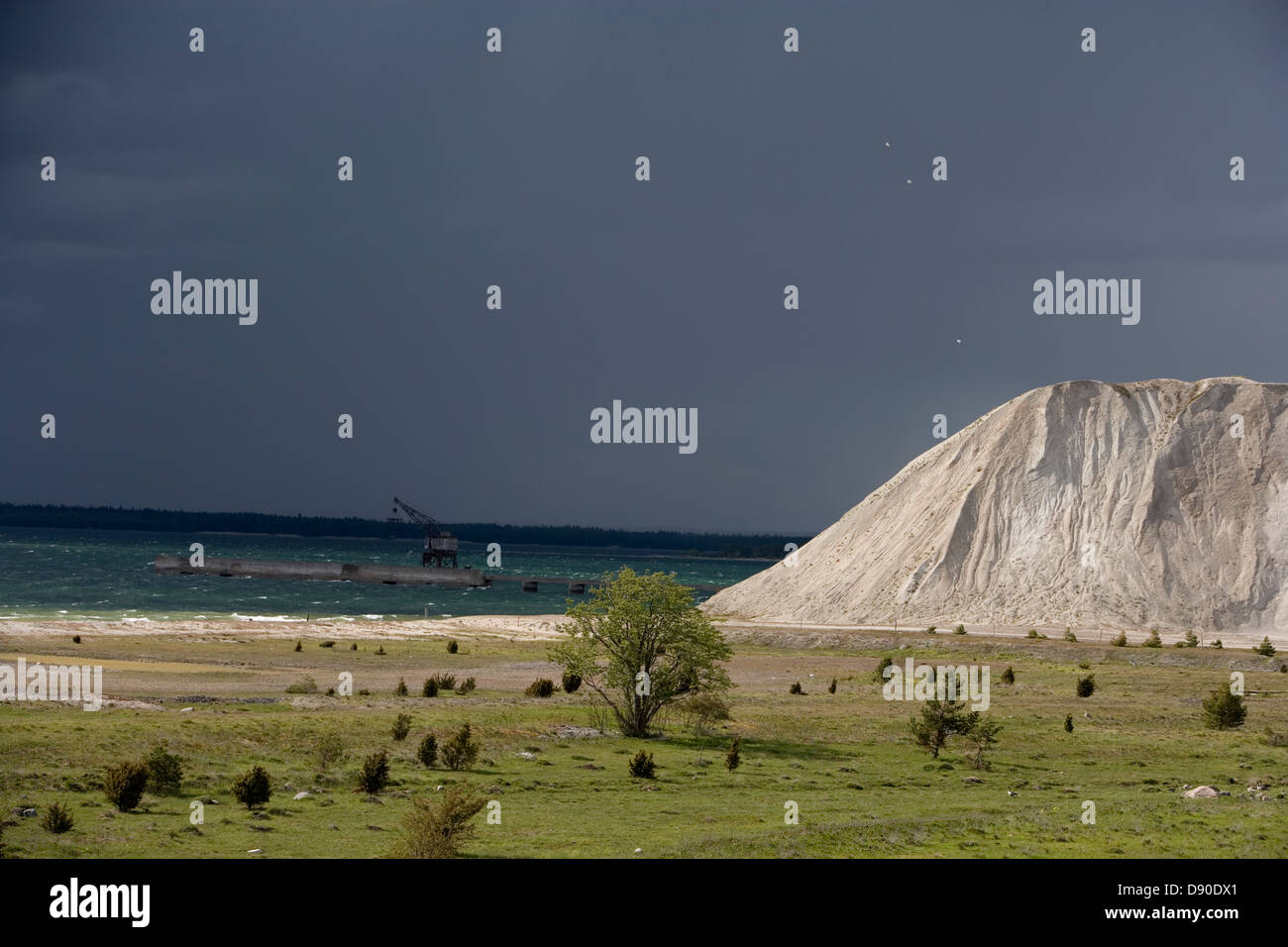 Empty landscape. quarry, Gotland, Sweden Stock Photo - Alamy