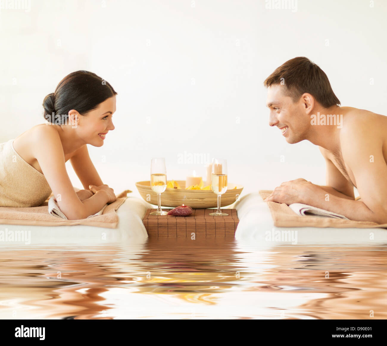 couple in spa Stock Photo - Alamy
