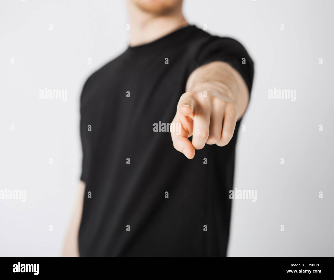 man pointing his finger at you Stock Photo - Alamy