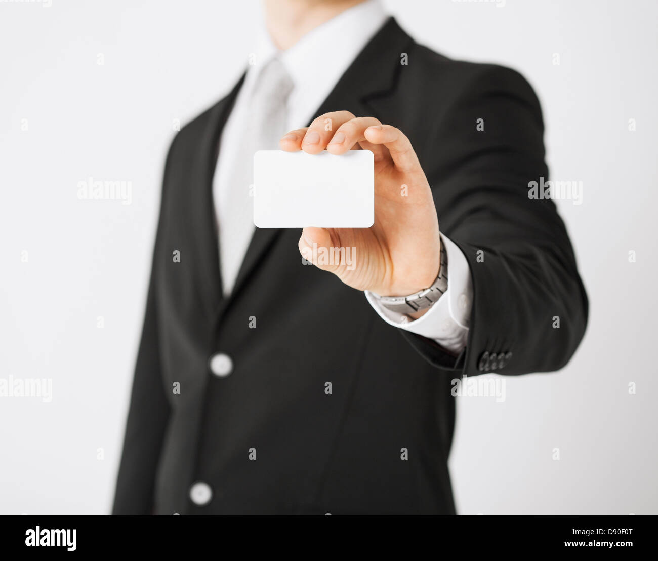 man hand with blank paper Stock Photo - Alamy