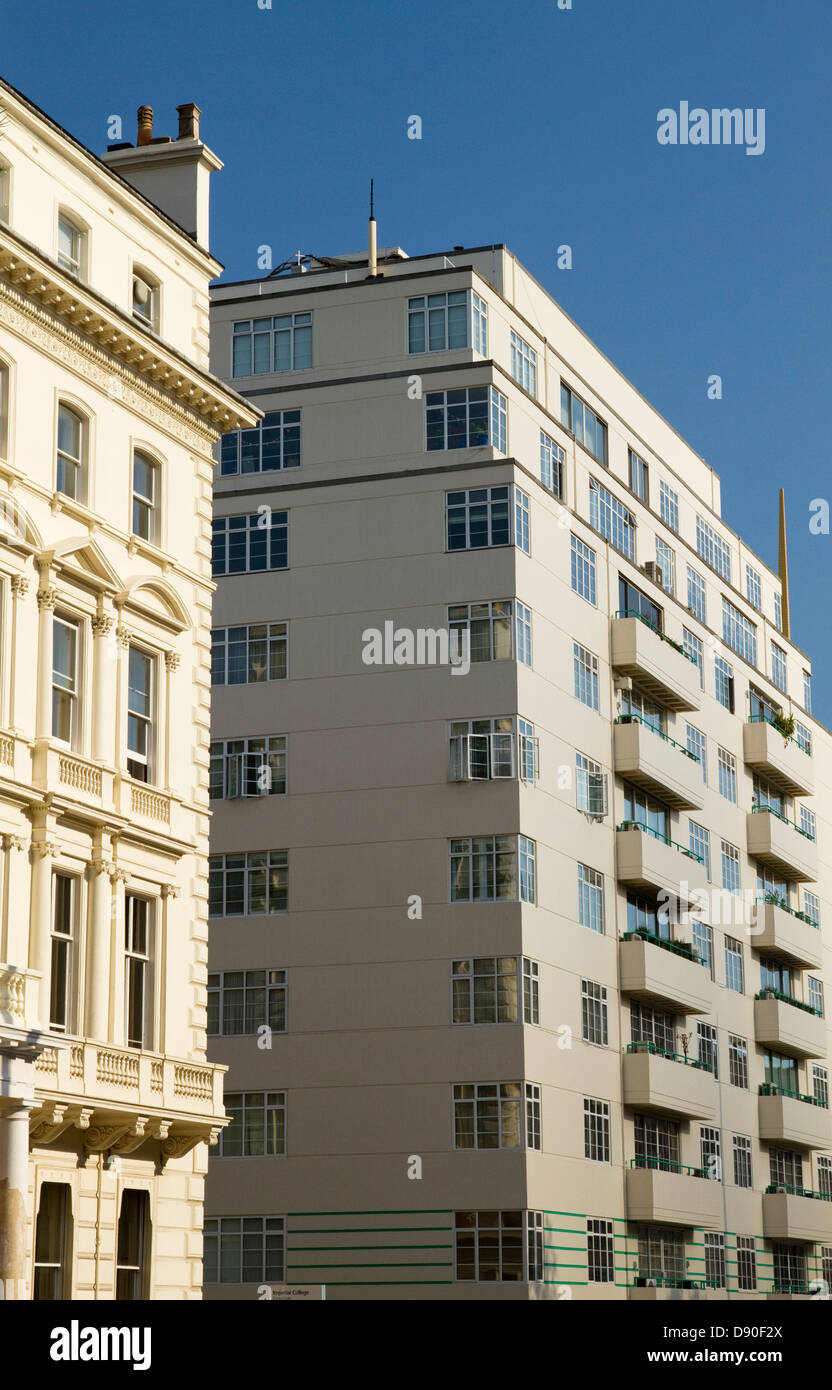Blocks of flats in South Kensington London Stock Photo - Alamy