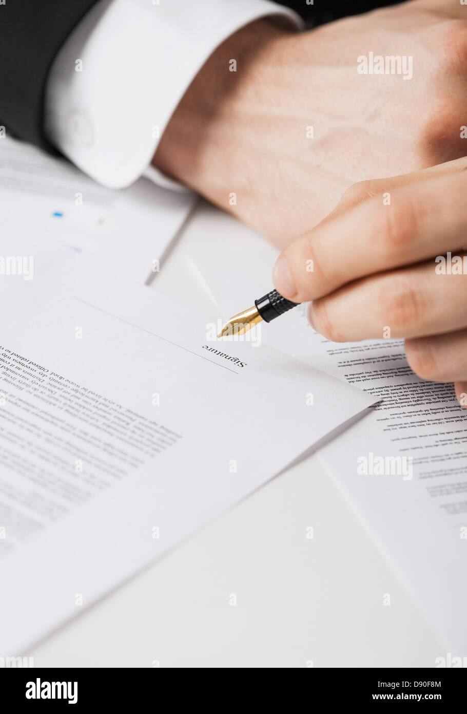 man with contract Stock Photo - Alamy