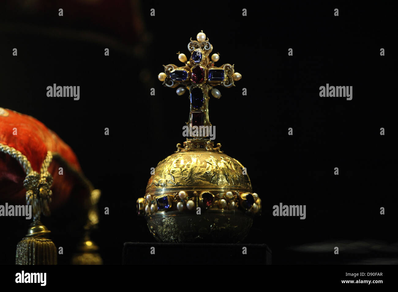 The Royal Apple displayed at the exhibition of the Czech Crown Jewels ...
