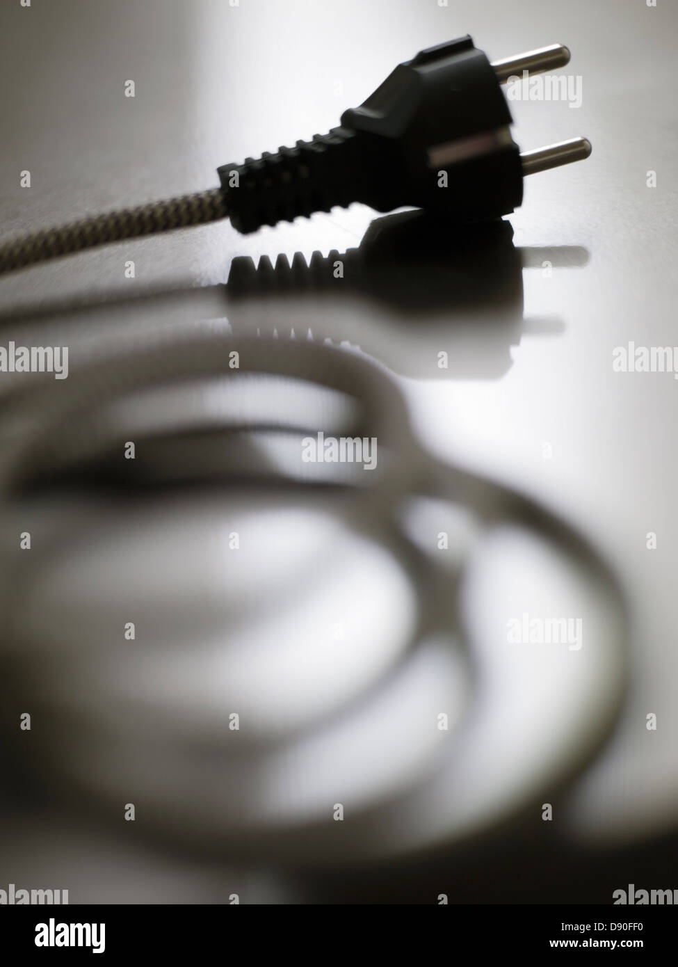 An electric cable with a plug, Sweden Stock Photo - Alamy