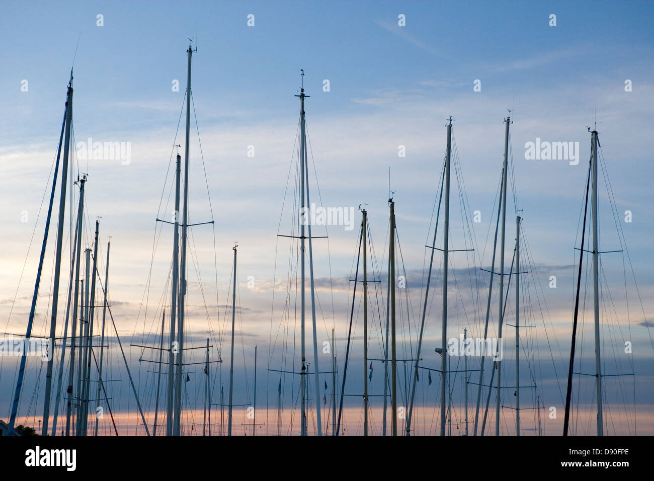 Masts from sailing boats Stock Photo - Alamy