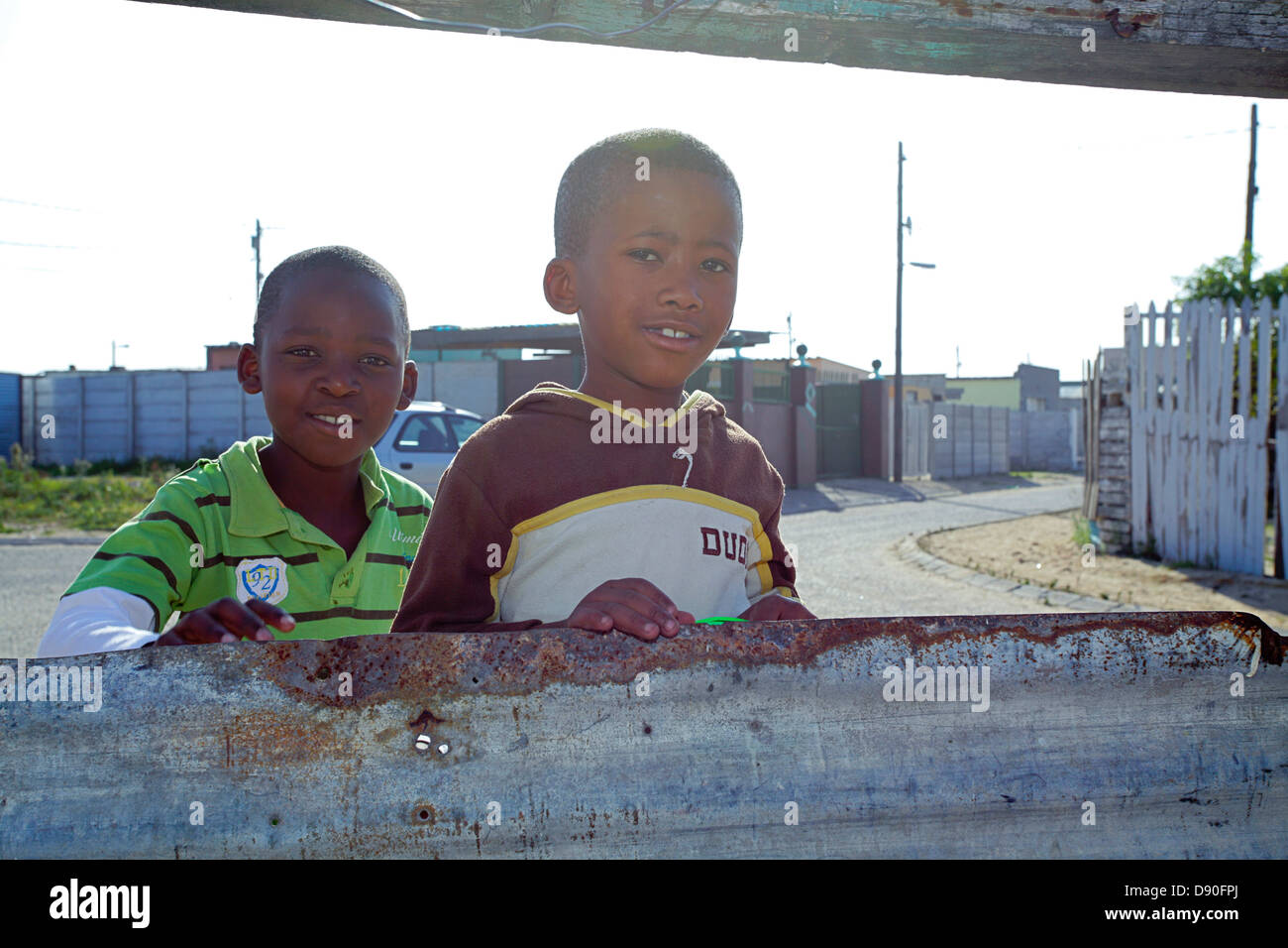 Photos of daily life in the township of Delft, South Africa Stock Photo ...