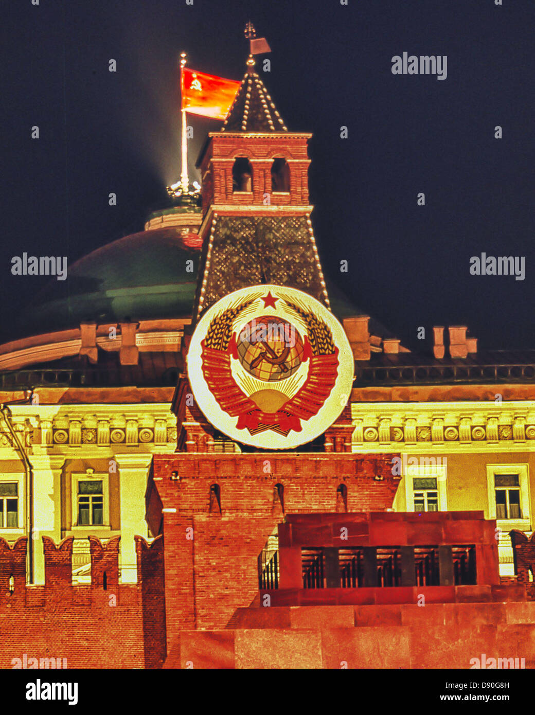 May 1, 1987 - Moscow, RU - Illuminated at night in honor of May Day, a ...