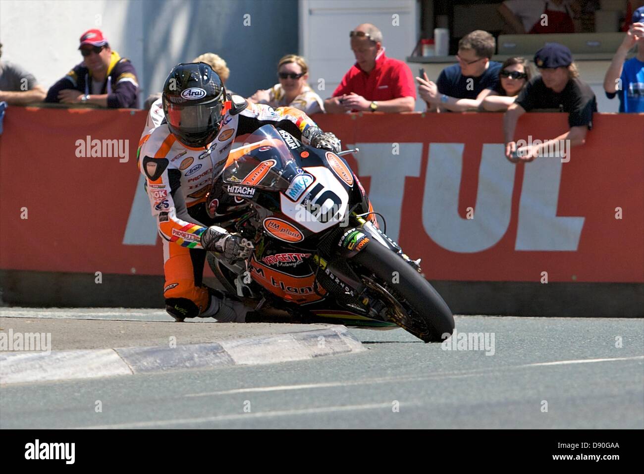 Isle of Man, UK. 7th June, 2013. Bruce Anstey on his Honda during the ...