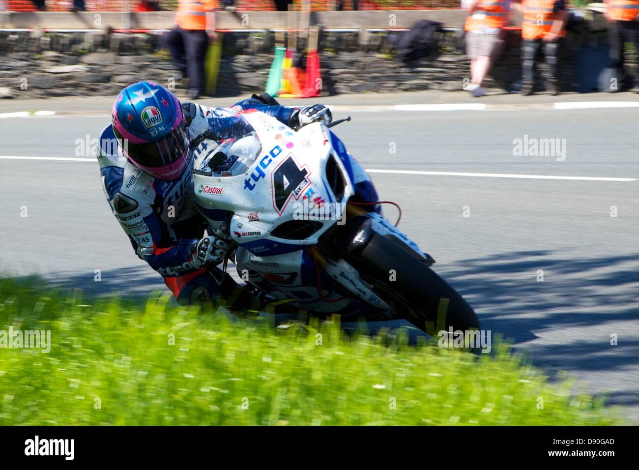Isle of Man, UK. 7th June, 2013. Guy Martin on his Suzuki during the ...