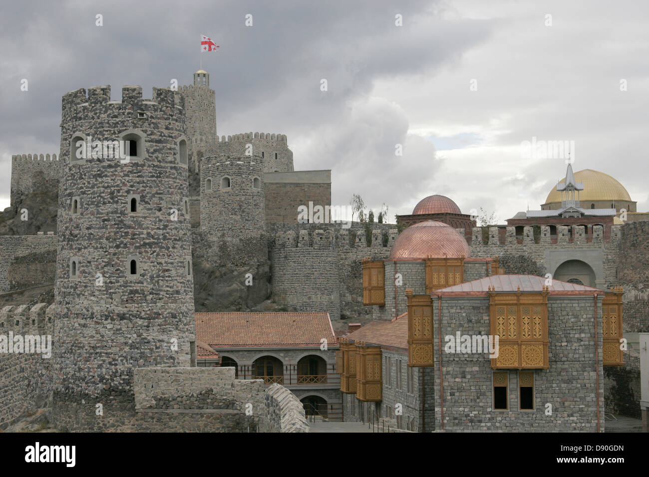 Restored castle in Akhaltsikhe, Samtskhe- Javakheti, Georgia, Caucasus ...