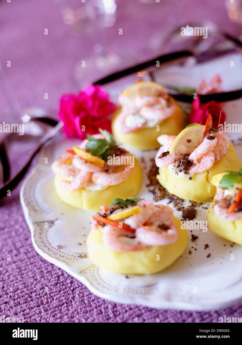Appetizer served on plate Stock Photo - Alamy