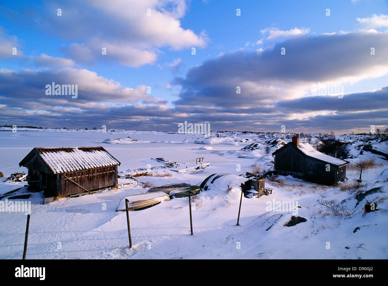 Stora Nassa in the winter, Stockholm archipelago, Sweden Stock Photo ...
