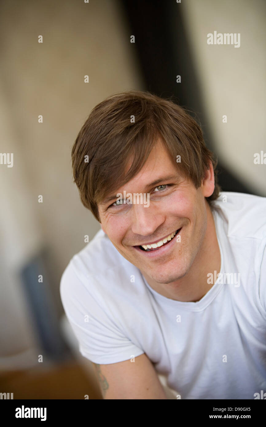 Portrait of a smiling man, Sweden Stock Photo - Alamy