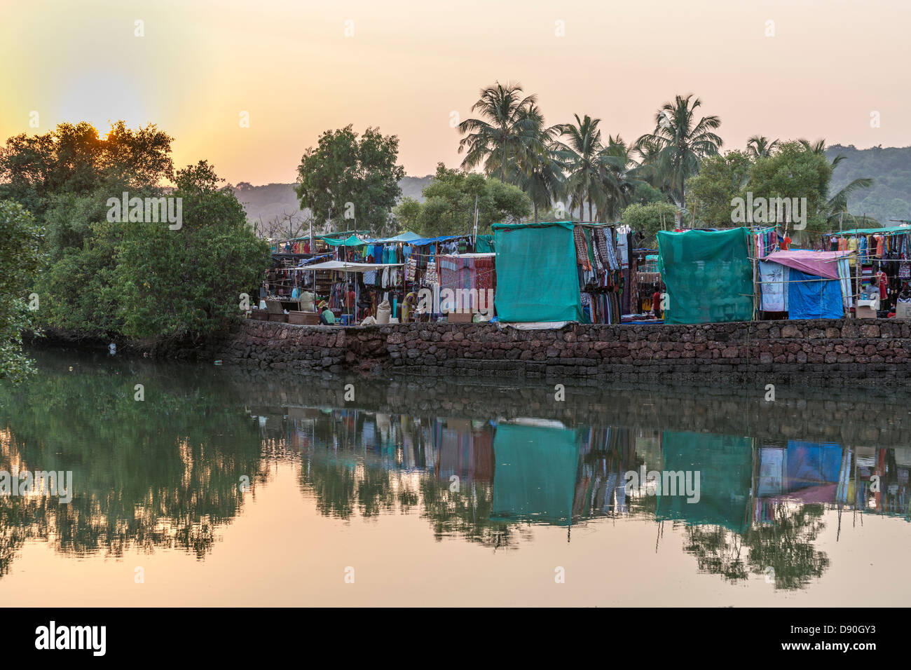 Arpora night market Stock Photo - Alamy