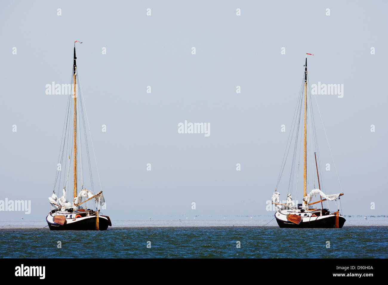 Two sailboats on sea Stock Photo - Alamy