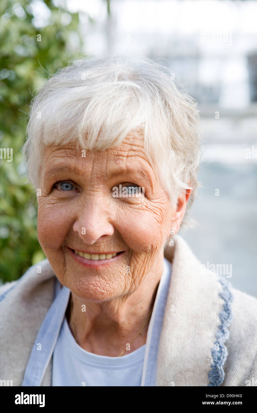 Portrait of a elderly scandinavian woman, Sweden Stock Photo - Alamy