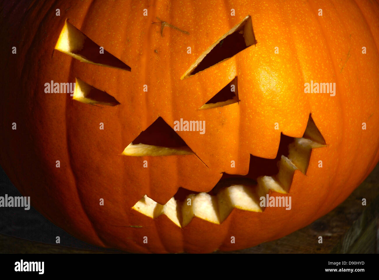 Halloween Pumpkin Face Stock Photo - Alamy