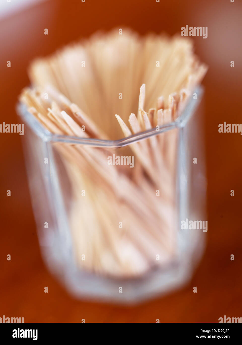 Toothpicks in holder, close-up Stock Photo - Alamy