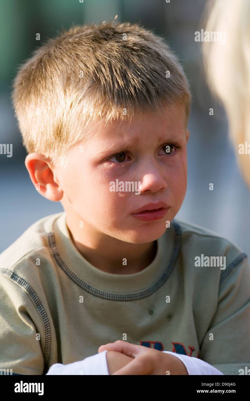 Portrait of a sad Scandinavian boy, Mariefred, Sweden Stock Photo - Alamy