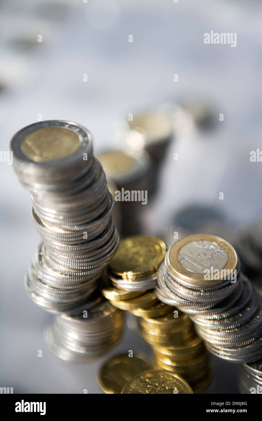 Pile of coins Stock Photo - Alamy