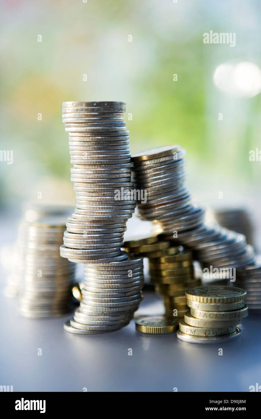 Pile of coins Stock Photo - Alamy