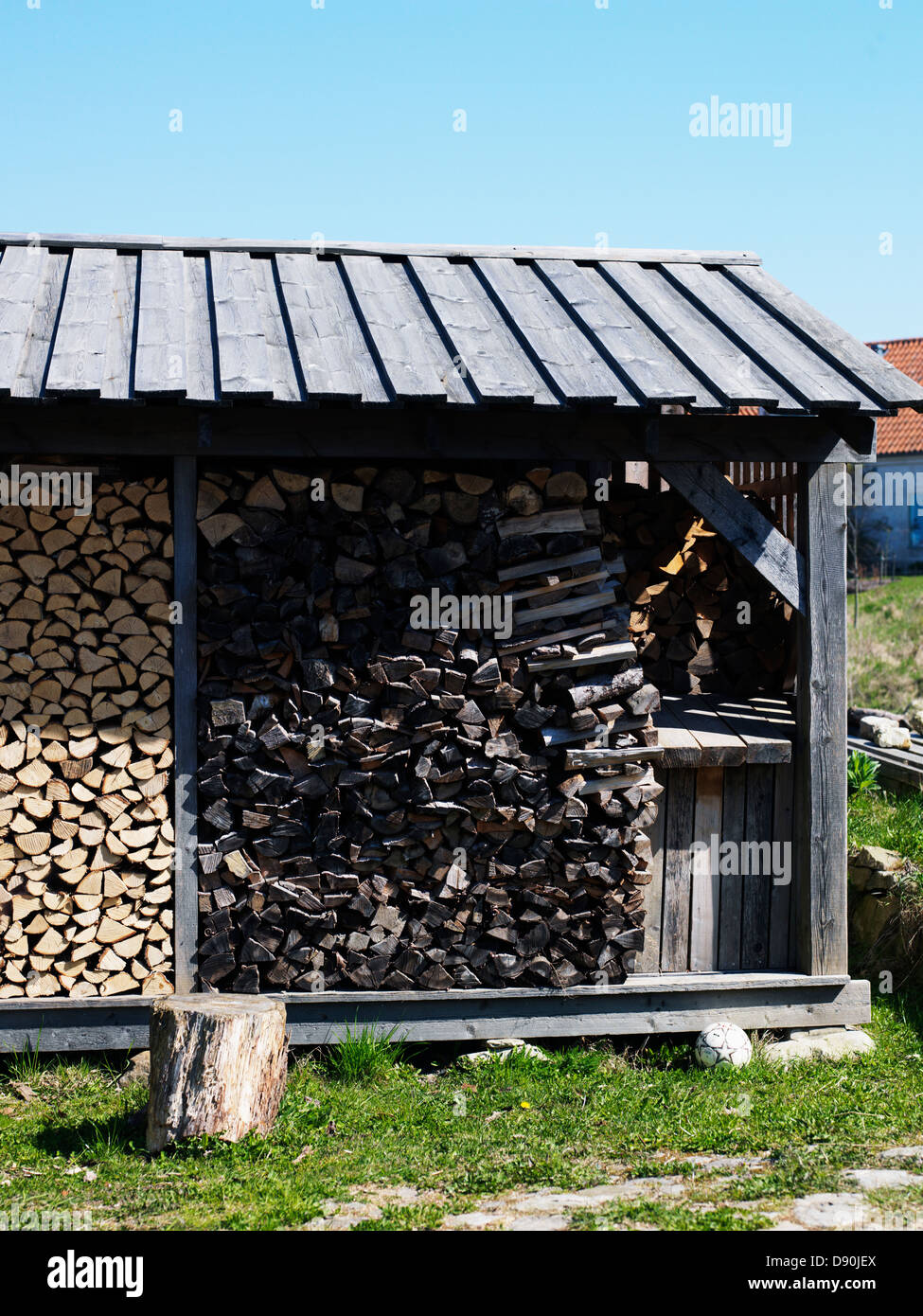 Stack of firewood Stock Photo - Alamy