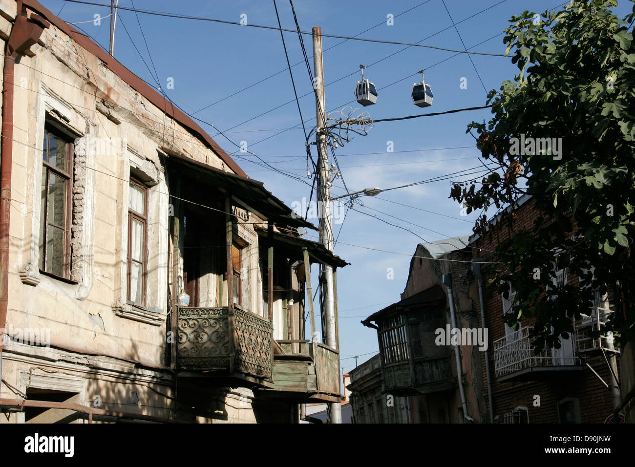 Cable car in the center of Tbilisi, Georgia, Caucasus Stock Photo - Alamy