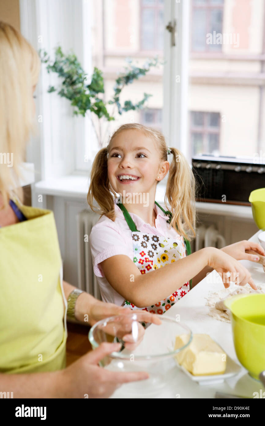 A girl baking Stock Photo - Alamy