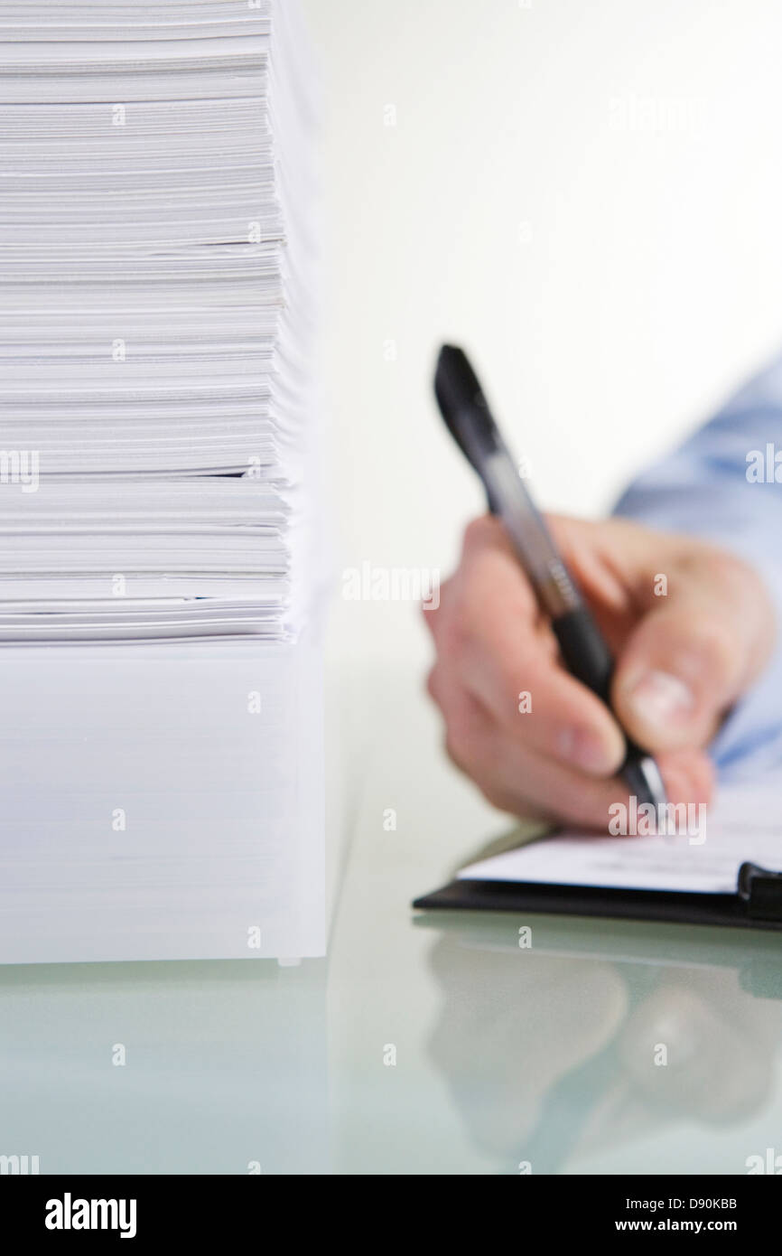 A hand writing on a paper Stock Photo - Alamy