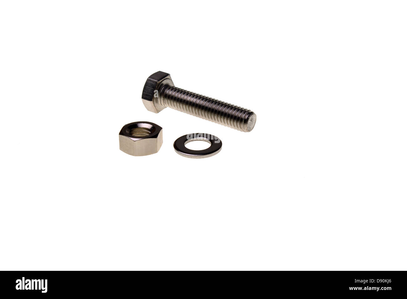 Stainless steel washer bolt nut Stock Photo - Alamy