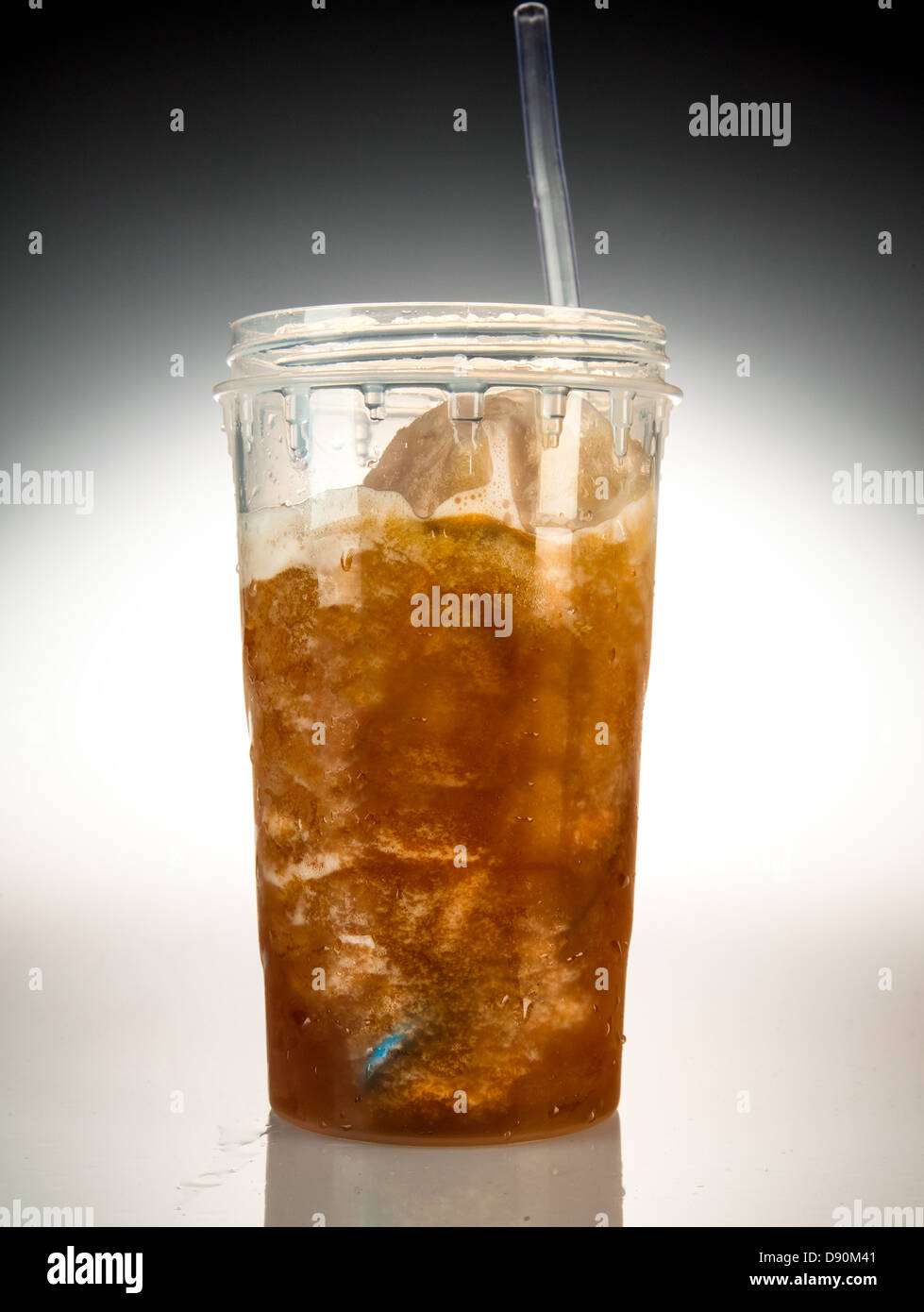 Still Life of Frozen Beverage with Straw in Plastic Bottle Stock Photo ...