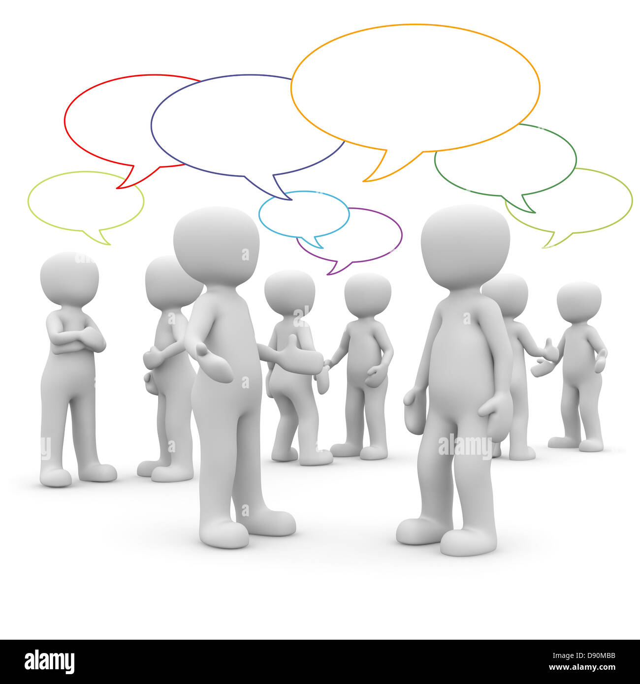 A bunch of characters discuss a touchy topic Stock Photo - Alamy