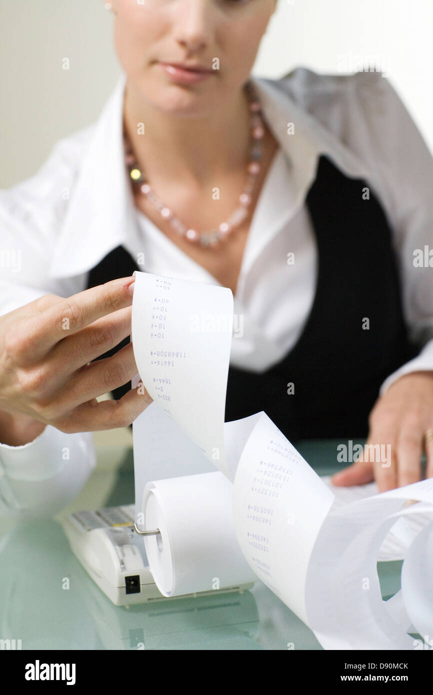 A woman counting Stock Photo - Alamy