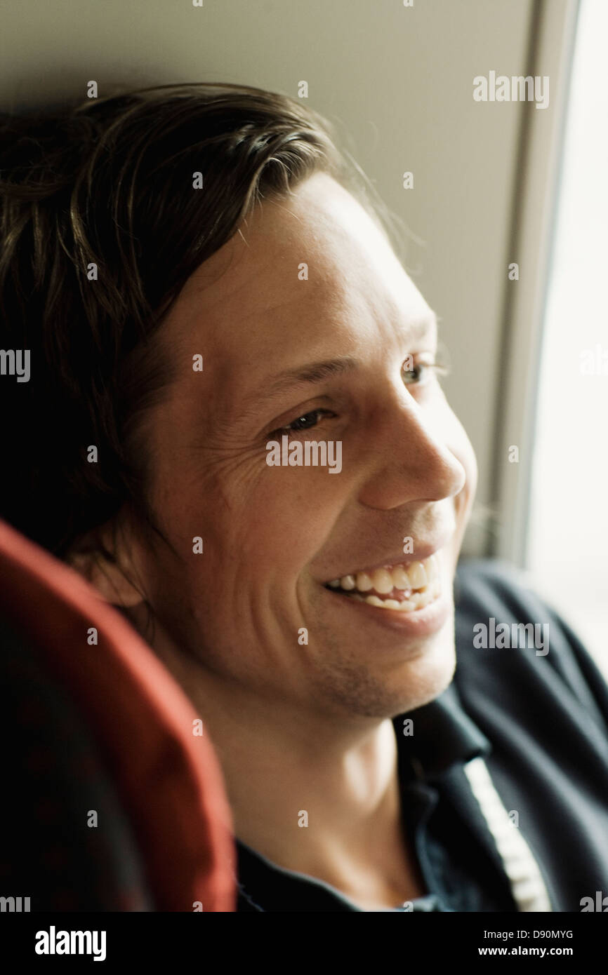 A Scandinavian man smiling Stock Photo - Alamy
