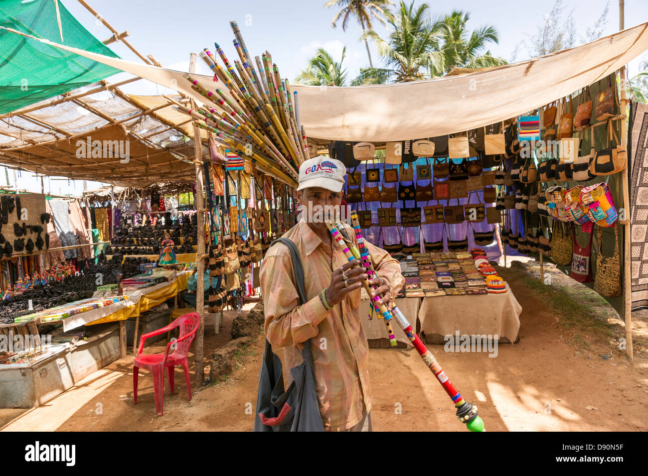 Anjuna was start of the hippy trail to Goa in the sixties Stock Photo ...