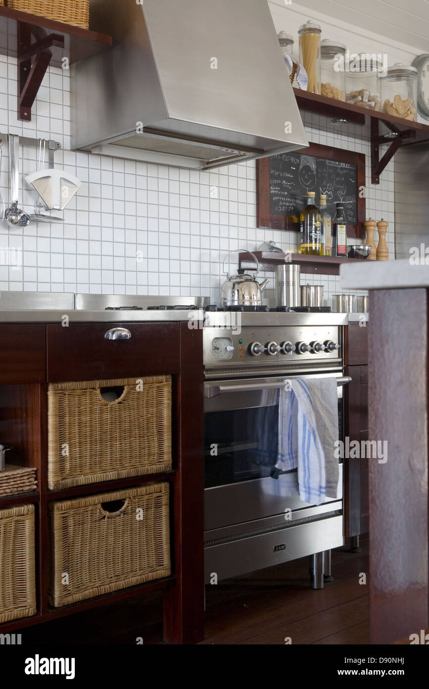 A stove in a kitchen, Sweden Stock Photo - Alamy