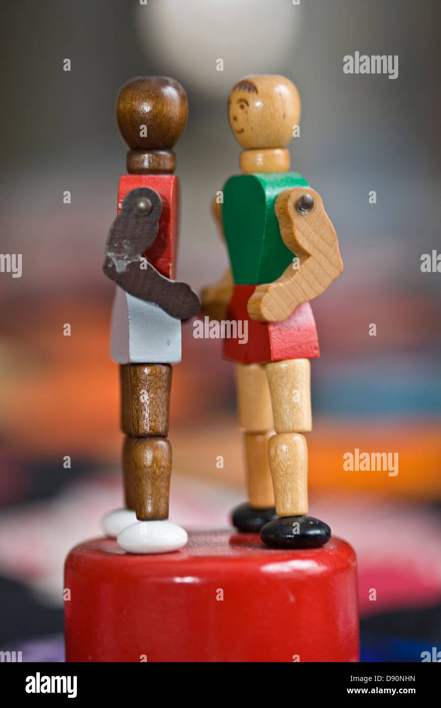 Figurines of men boxing Stock Photo - Alamy