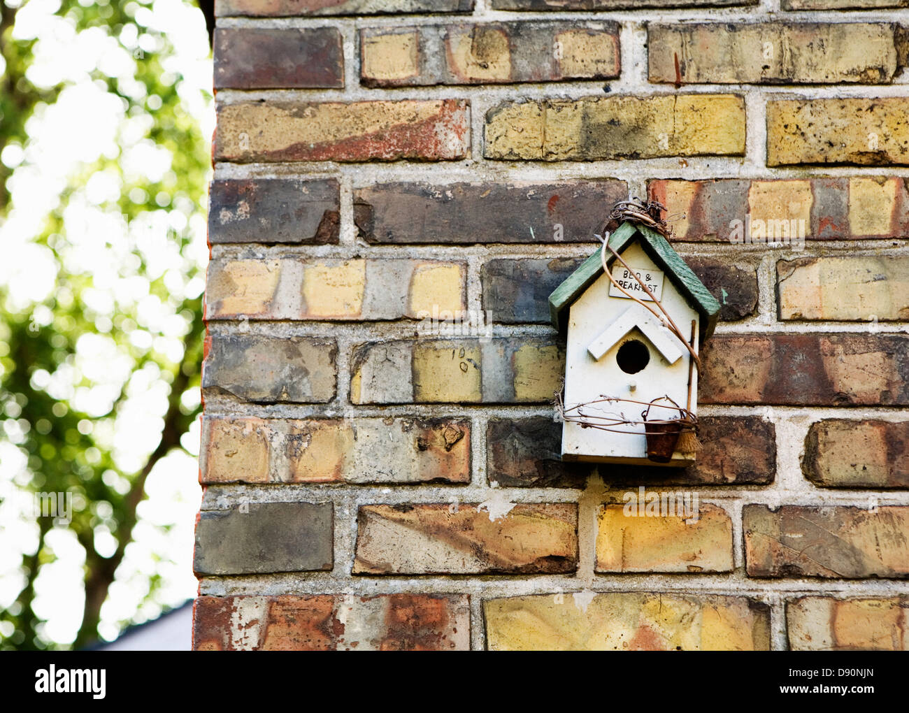 A nesting box on a house wall, Sweden Stock Photo - Alamy