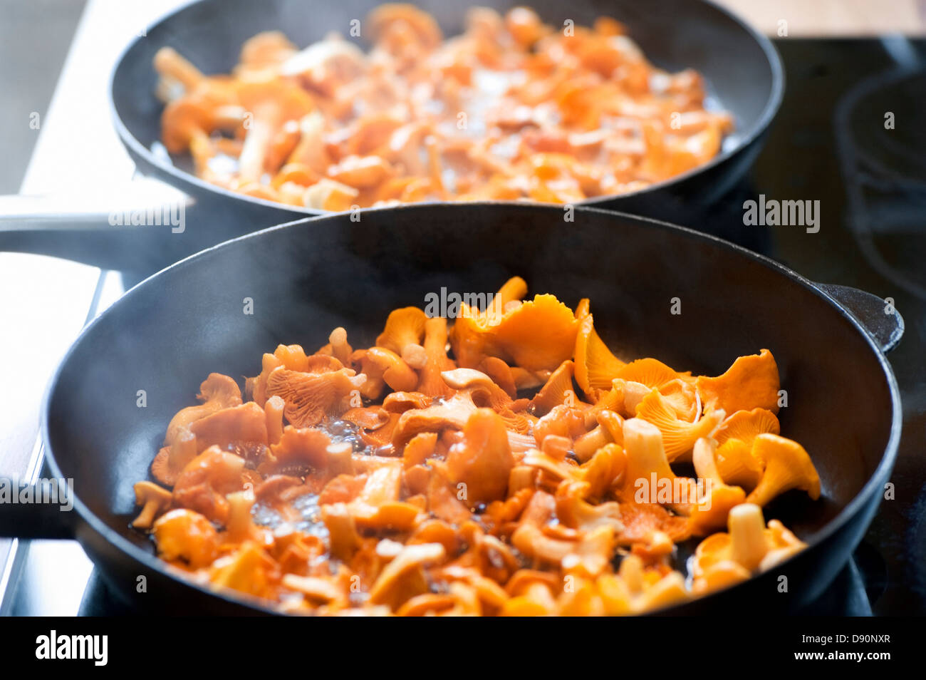 Pan frying the mushrooms hi-res stock photography and images - Alamy