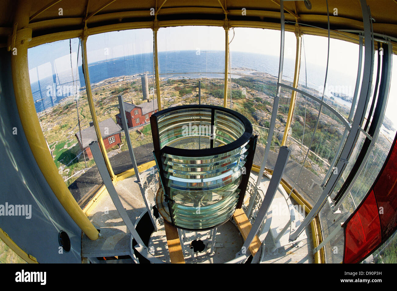 Seascape through lighthouse, elevated view Stock Photo - Alamy