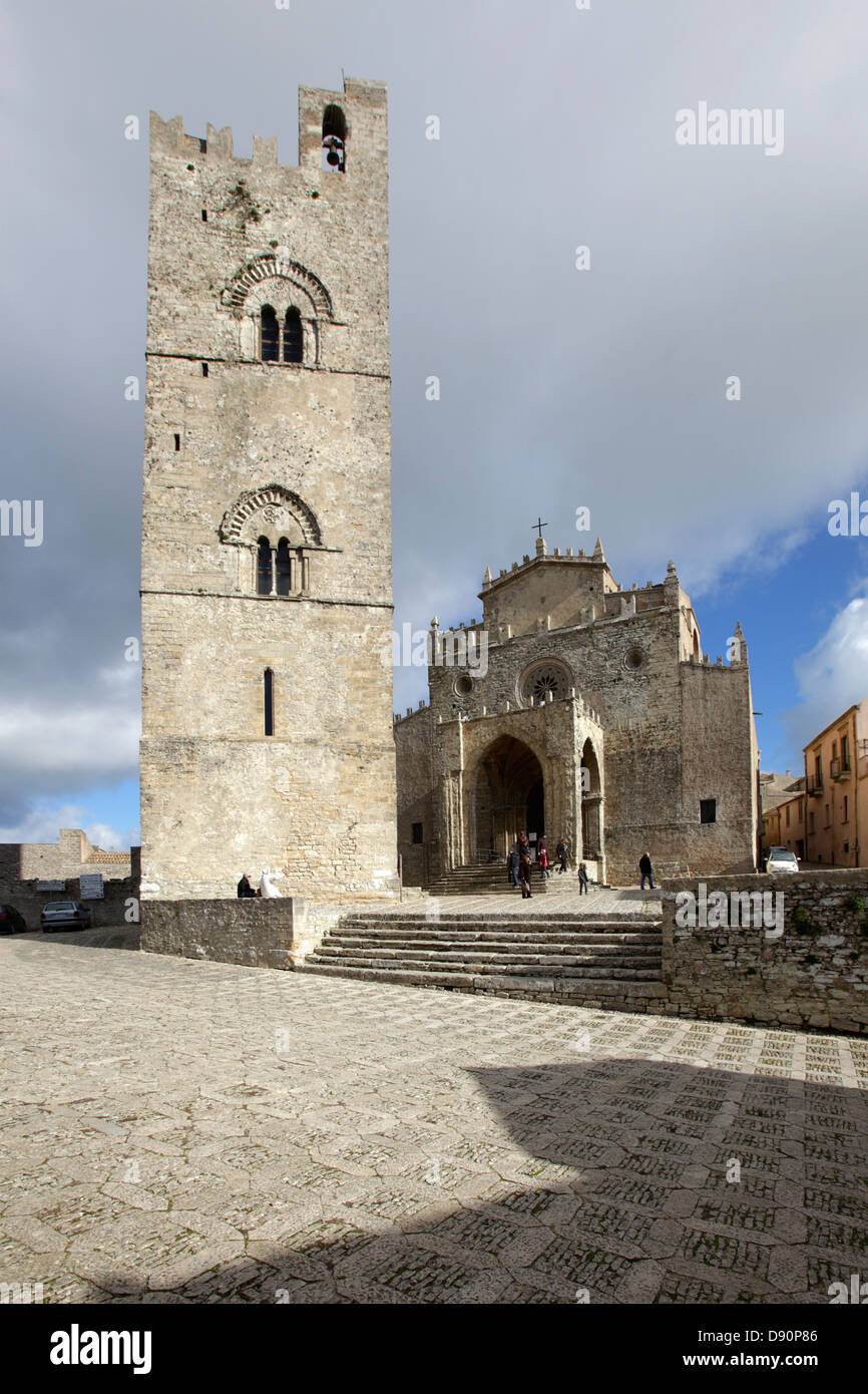 Church Matrix in Erice, Sicily, Italy Stock Photo - Alamy