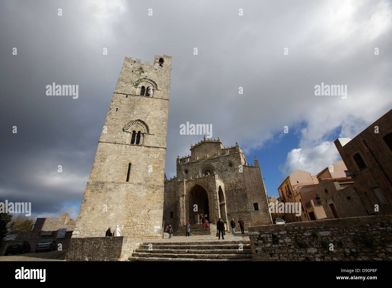 Church Matrix in Erice, Sicily, Italy Stock Photo - Alamy