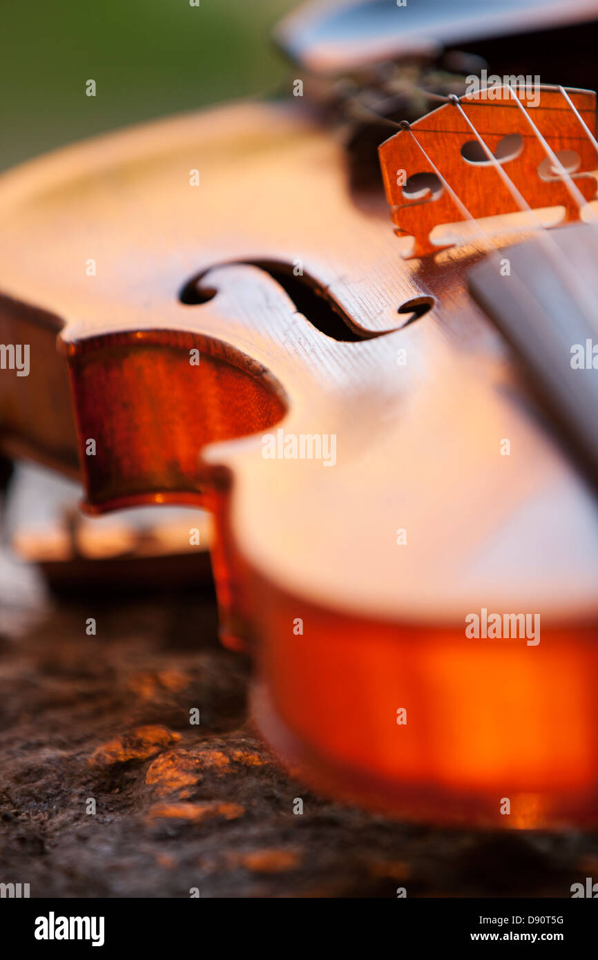 Close-up of violin Stock Photo - Alamy