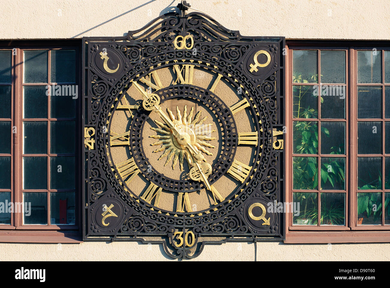 Wall clock, close-up Stock Photo - Alamy