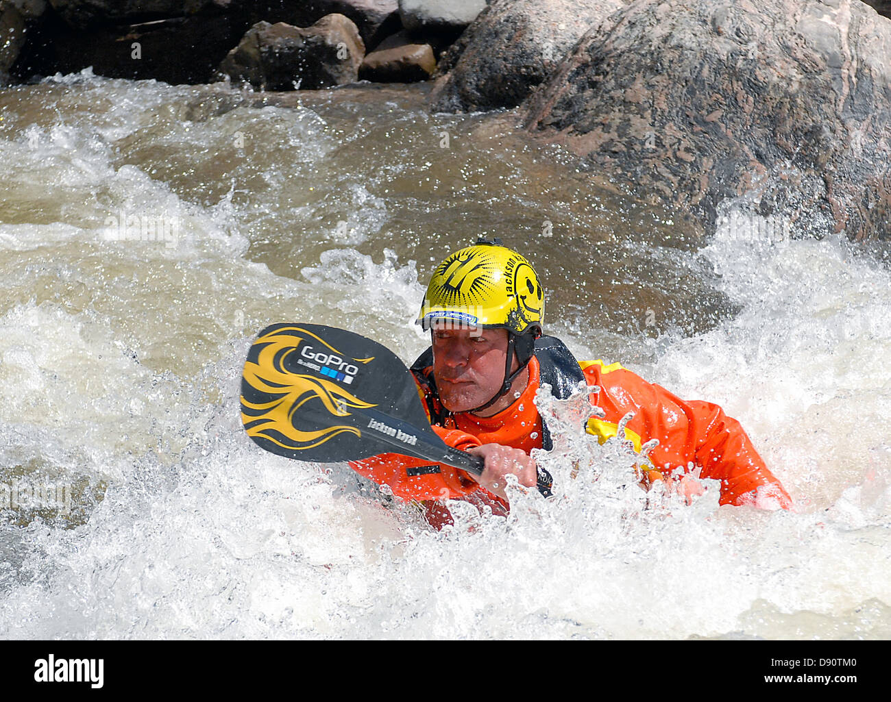 June 7, 2013: Multi World Champion, Eric Jackson, in freestyle kayak ...