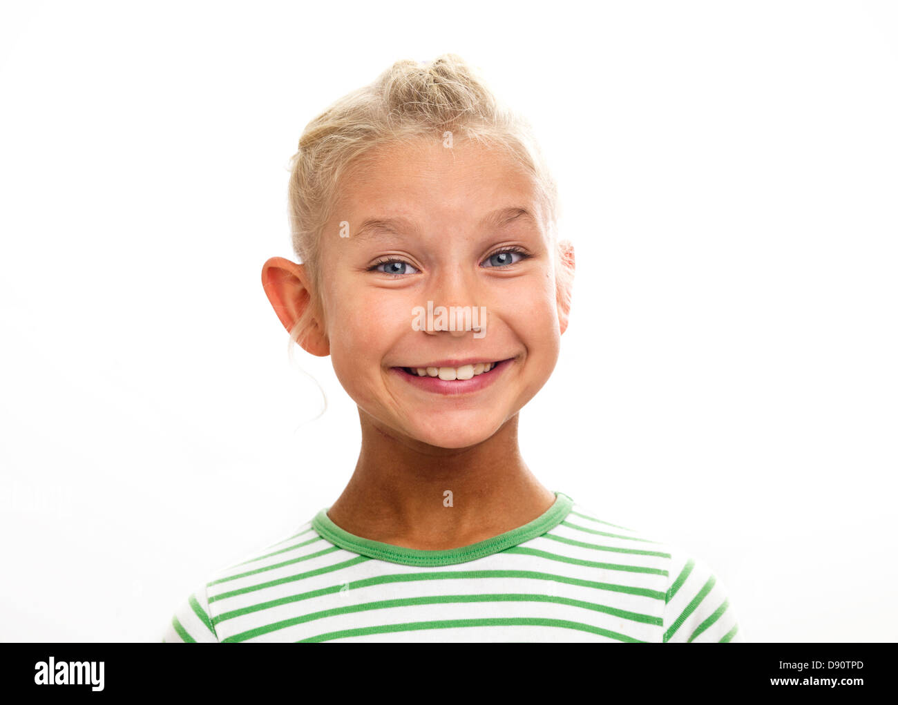 Smiling girl portrait in studio hi-res stock photography and images - Alamy