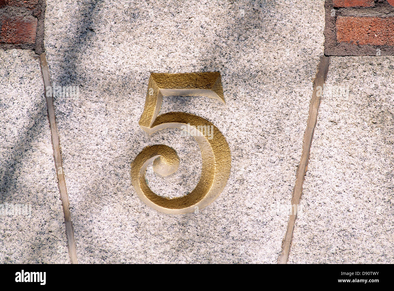 Number inscribed on wall Stock Photo - Alamy